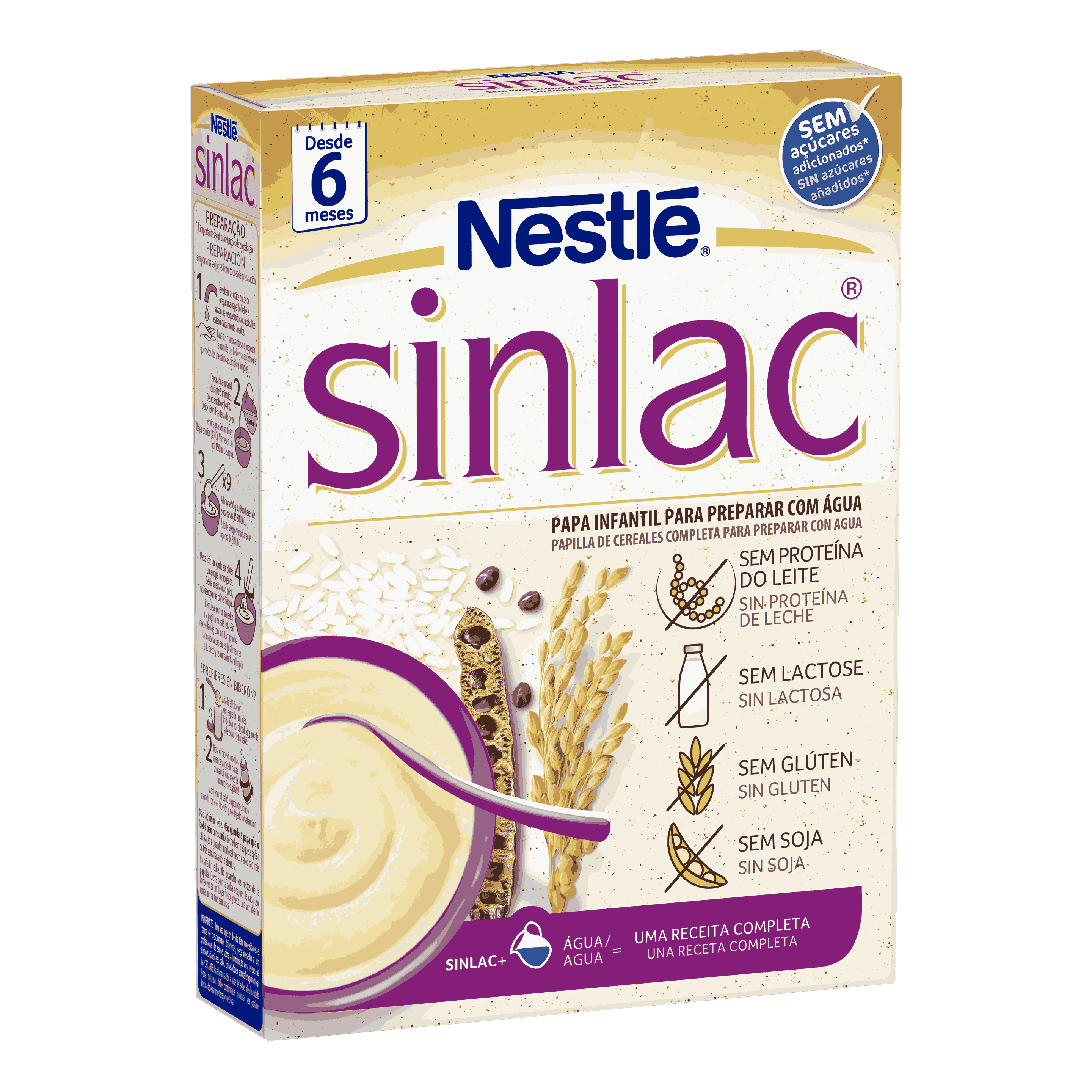 Papilla de cereales para bebés NESTLÉ SINLAC | Nestlé Bebé