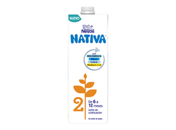 NESTLÉ NATIVA 2 Leche de continuación 6 meses 1L | Nestlé Bebé